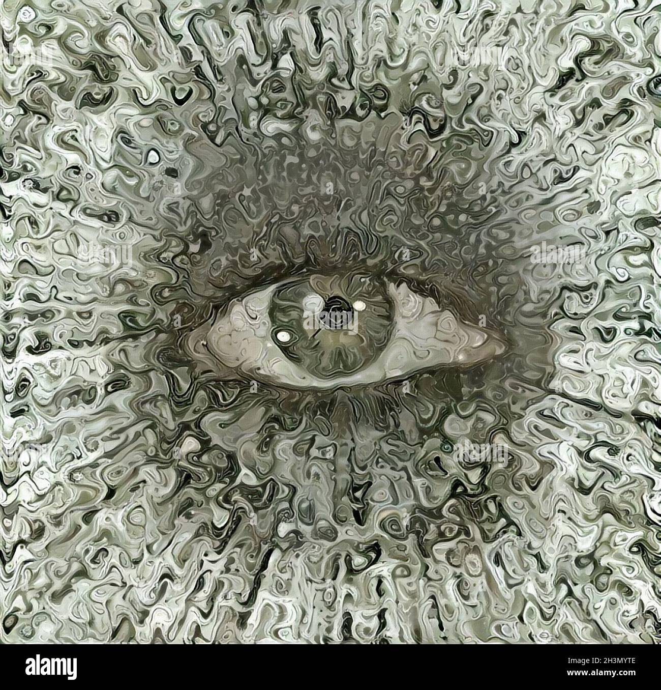 Human eye. Abstract painting. 3D rendering Stock Photo - Alamy