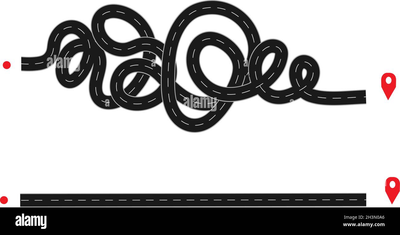 A tangled road or film from point to purpose.he concept of simplifying ...