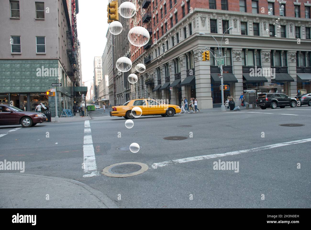 New York City streets. Urban landscape. 3D rendering Stock Photo - Alamy