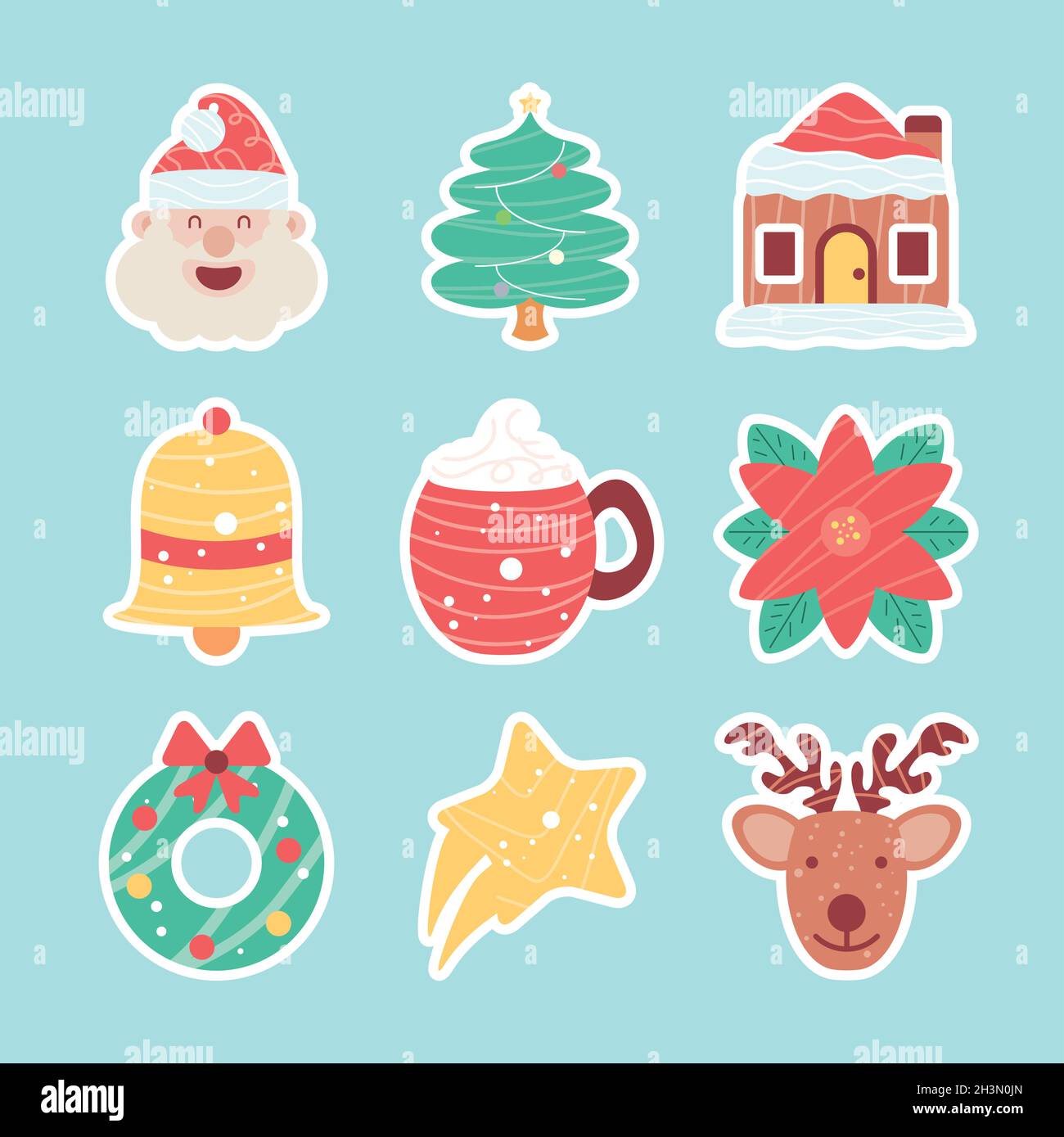 christmas icon set Stock Vector Image & Art - Alamy