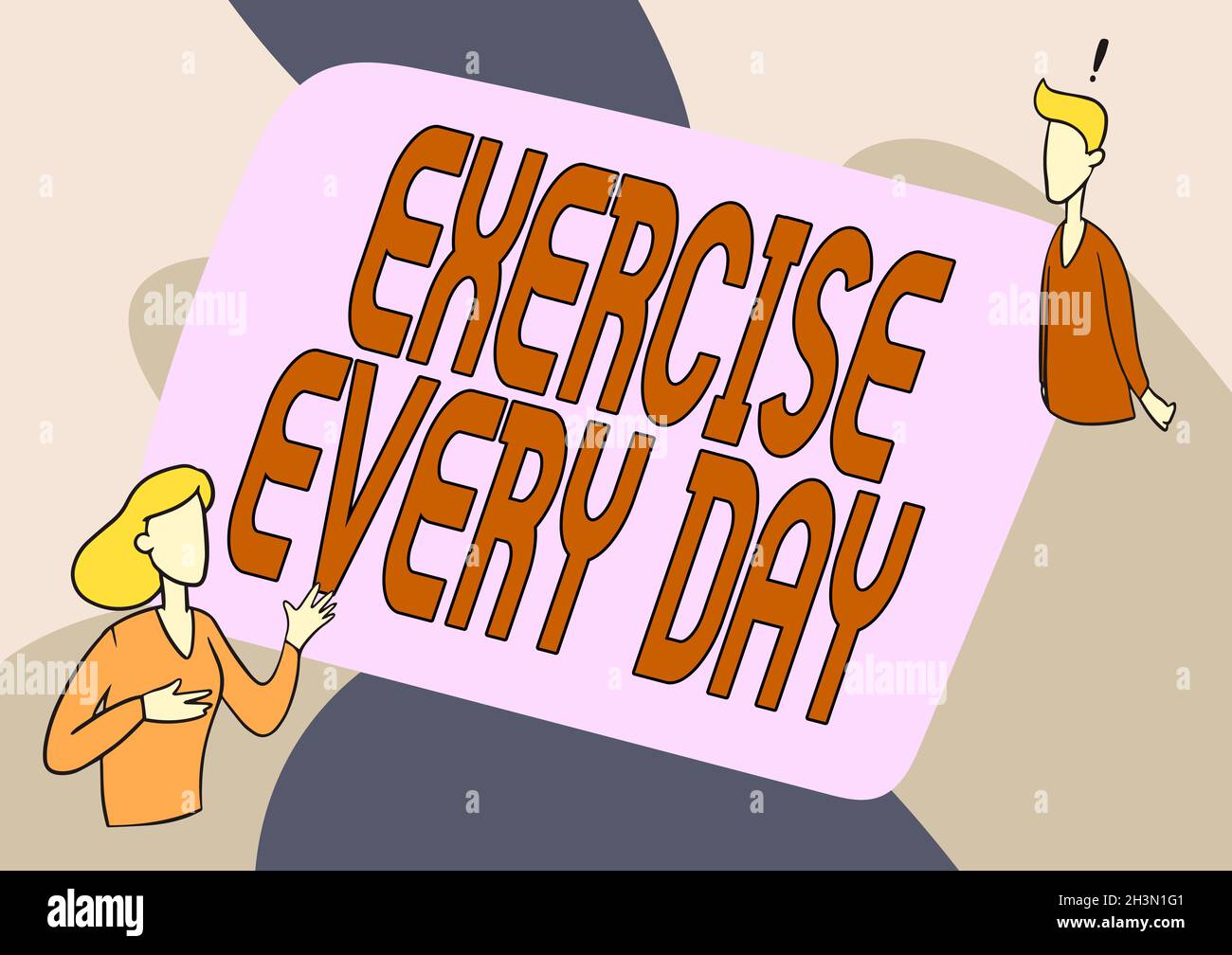 Text showing inspiration Exercise Every Day. Concept meaning move body ...