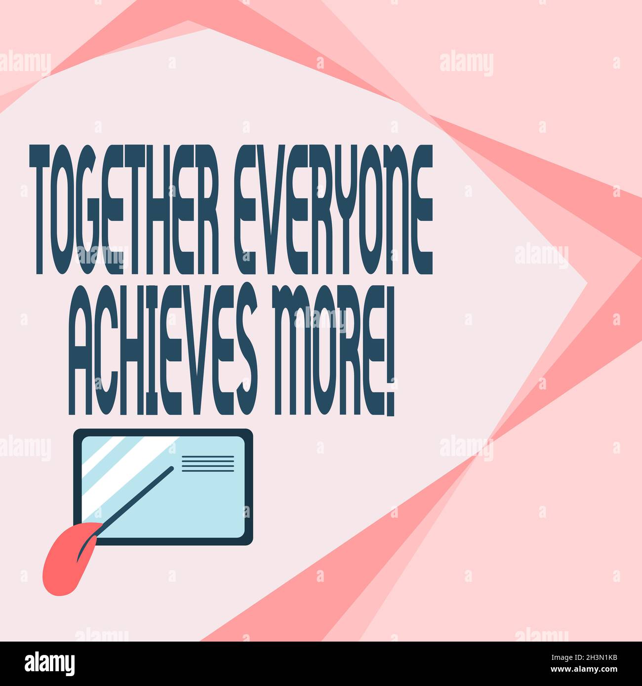 Inspiration showing sign Together Everyone Achieves More. Business ...