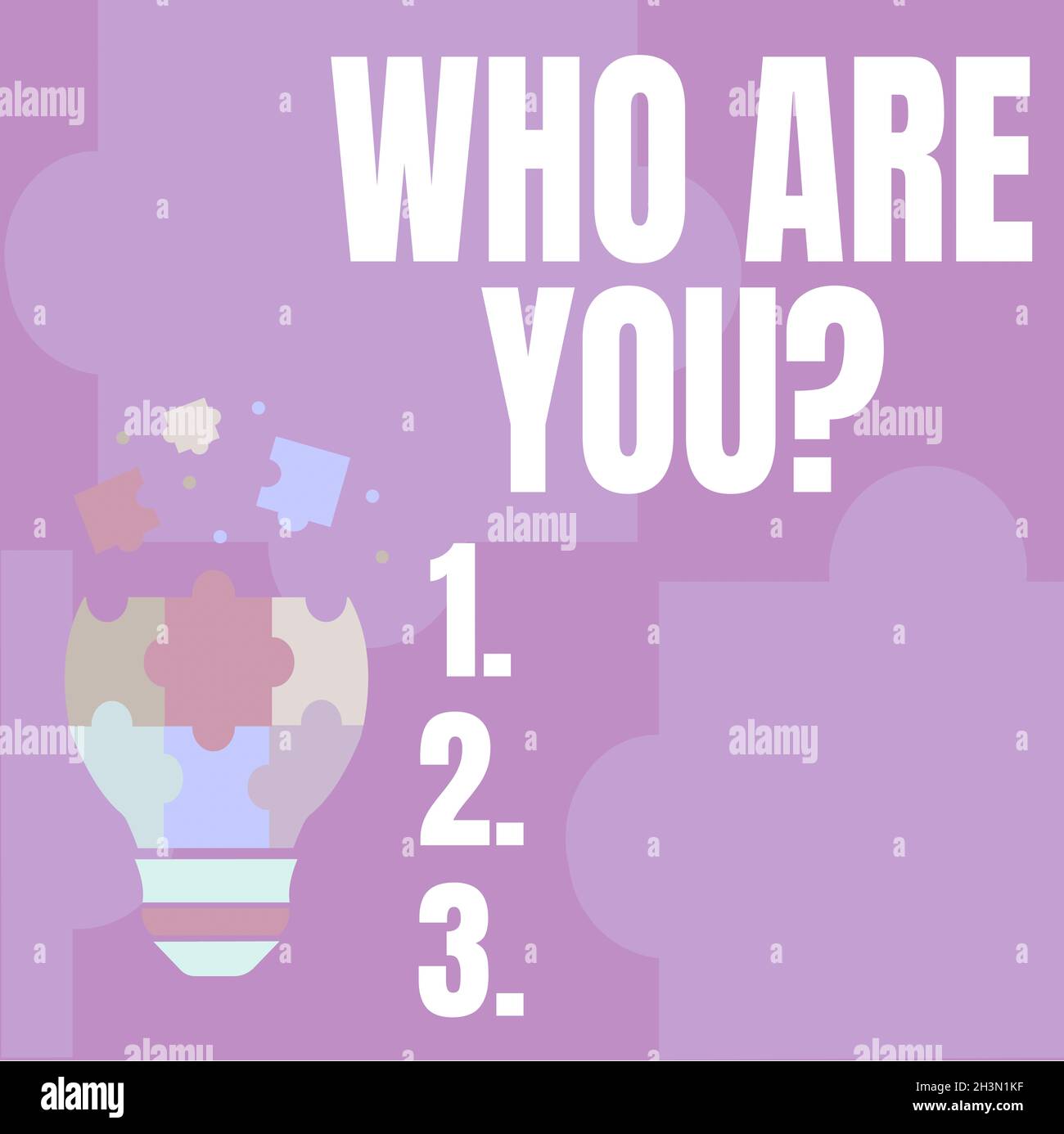 Sign displaying Who Are You Question. Conceptual photo asking about its ...