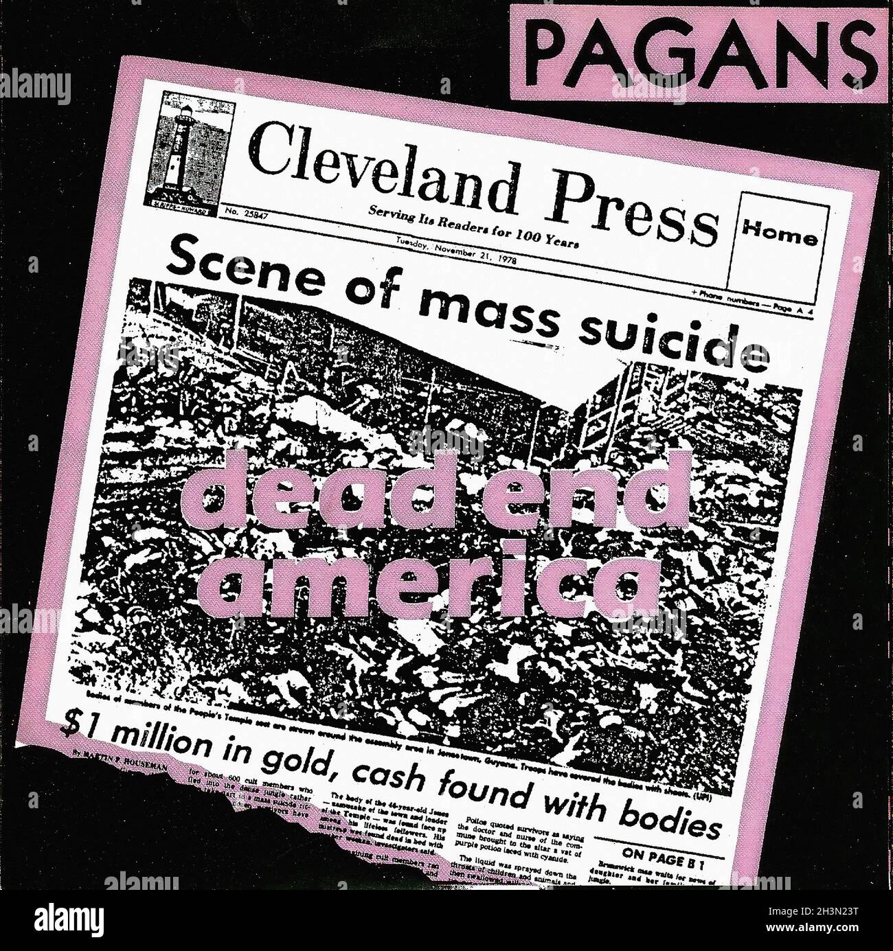 Vintage Vinyl Recording - Pagans - Dead End America - US - 1979 Stock ...