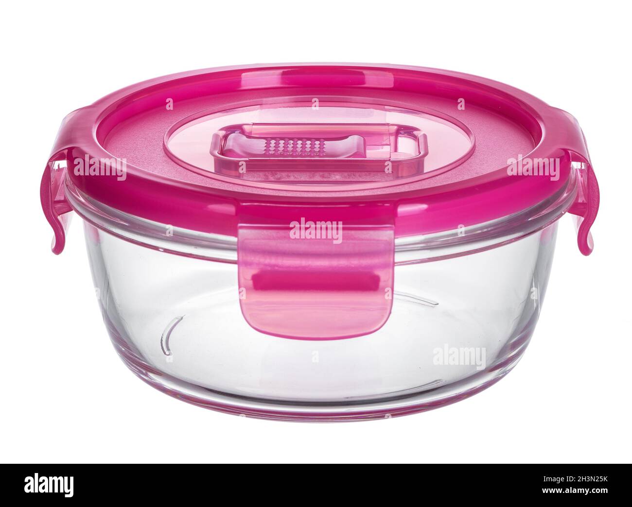 Glass container with lid isolated on white background Stock Photo - Alamy