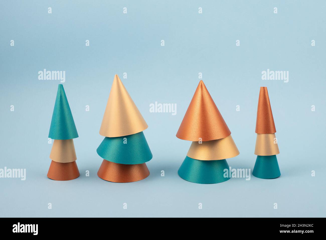 Stylized christmas tree. Organic modern Christmas decorations Stock ...