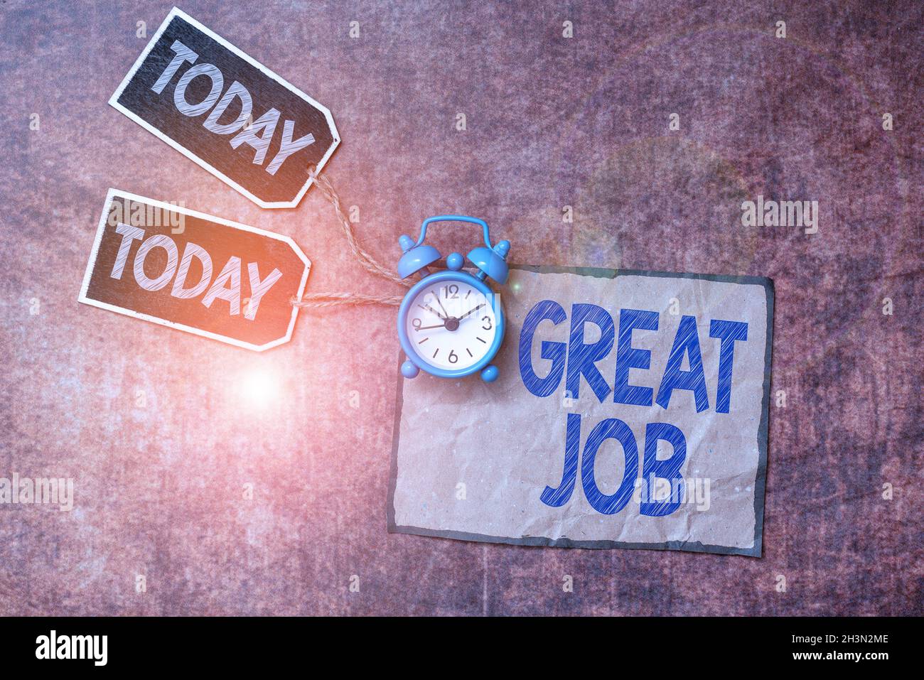 Text caption presenting Great Job. Business overview used praising ...