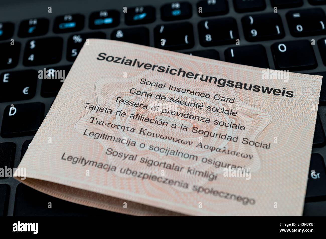 Social insurance identity card Stock Photo - Alamy