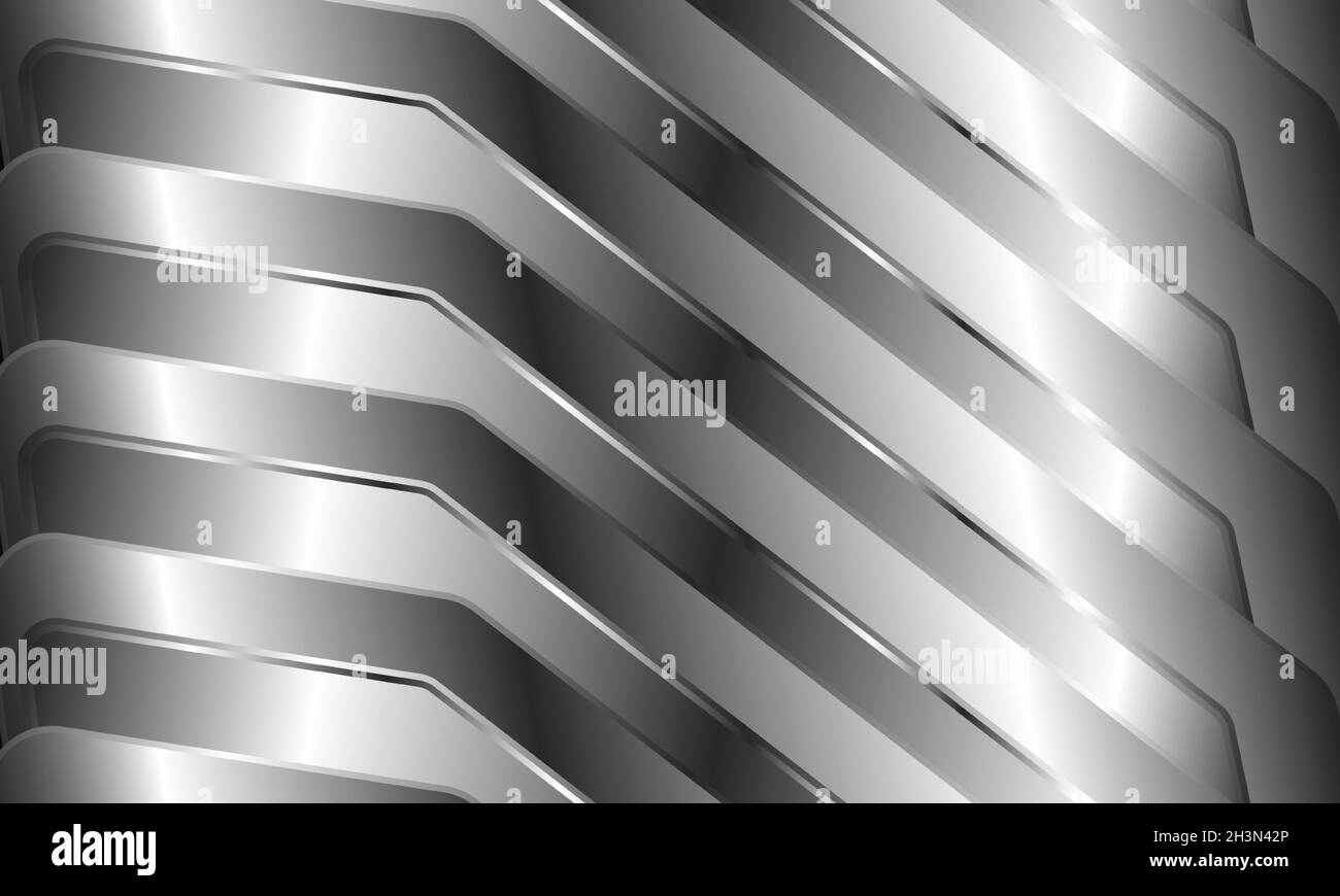 Abstract 3d silver metallic geometric shapes background Stock Vector ...