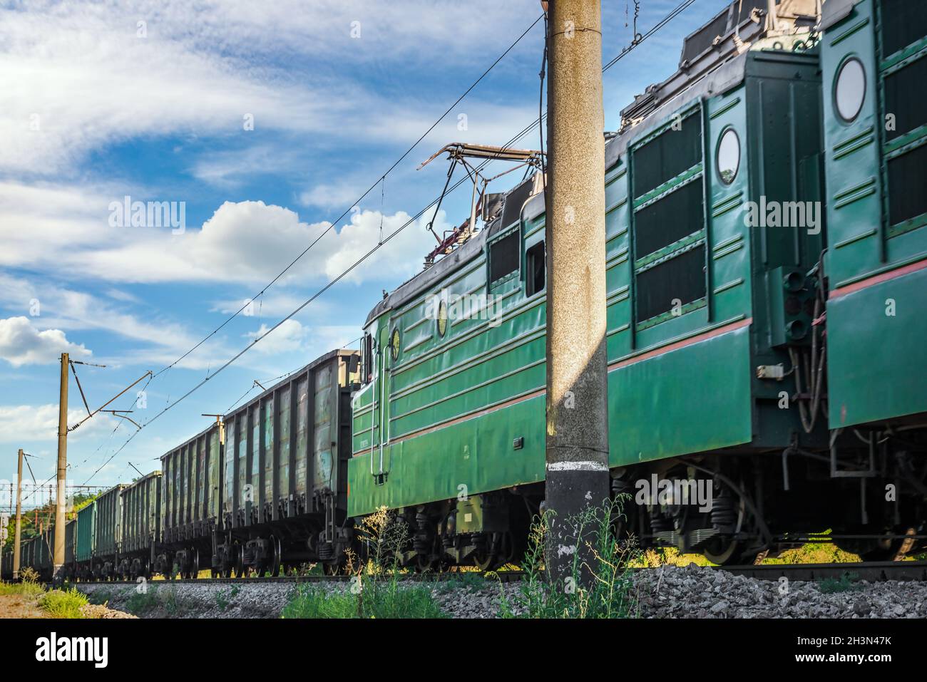Freight train cars Stock Photo - Alamy