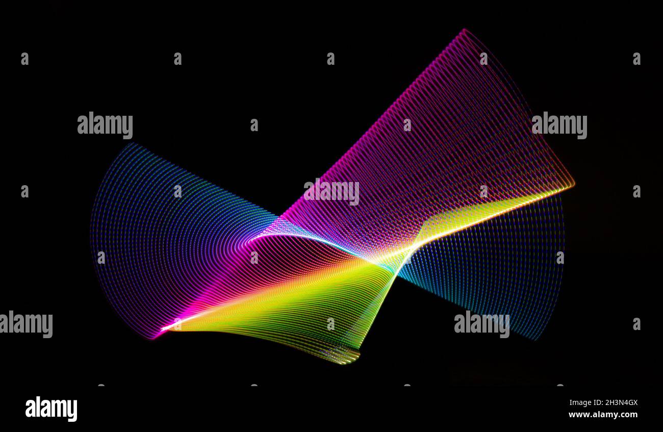 Abstract lines of colors. Art made with light. Resource for designers ...
