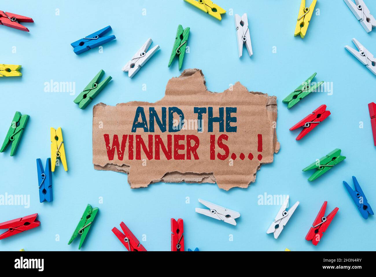 Text caption presenting And The Winner Is. Business concept announcing ...