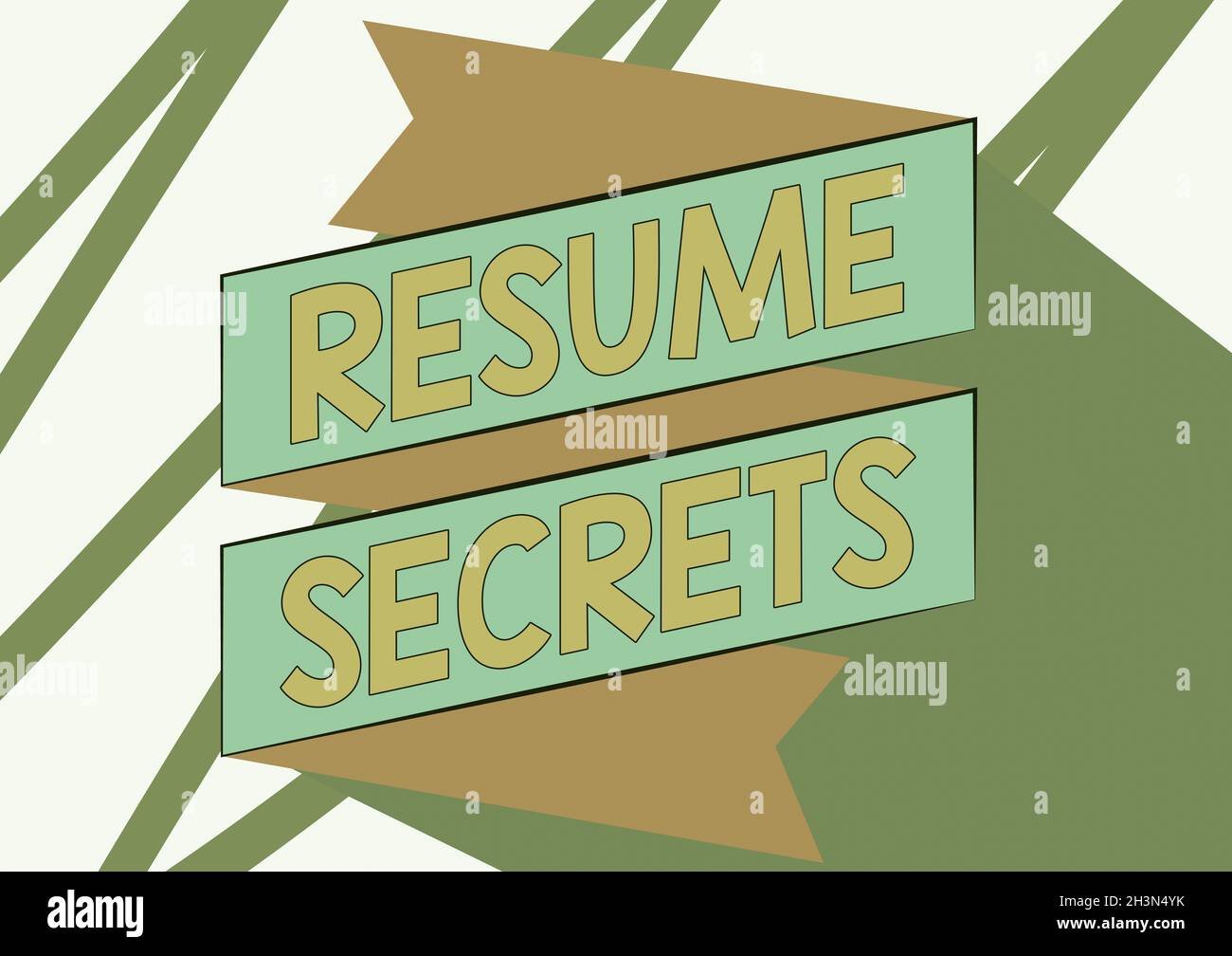 Text caption presenting Resume Secrets. Word for Tips on making amazing ...