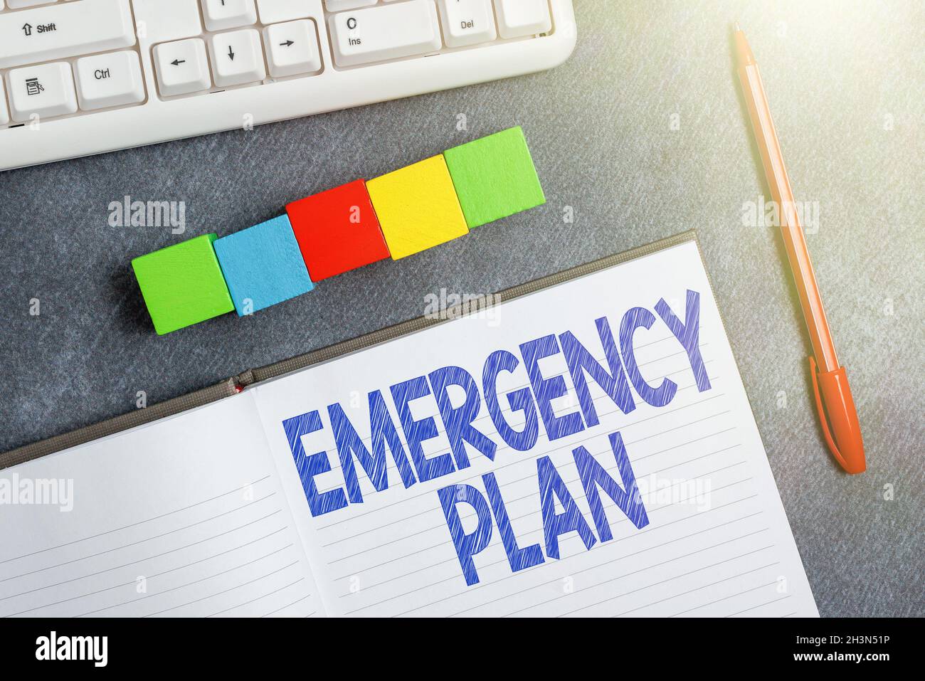 Sign displaying Emergency Plan. Internet Concept procedures for ...