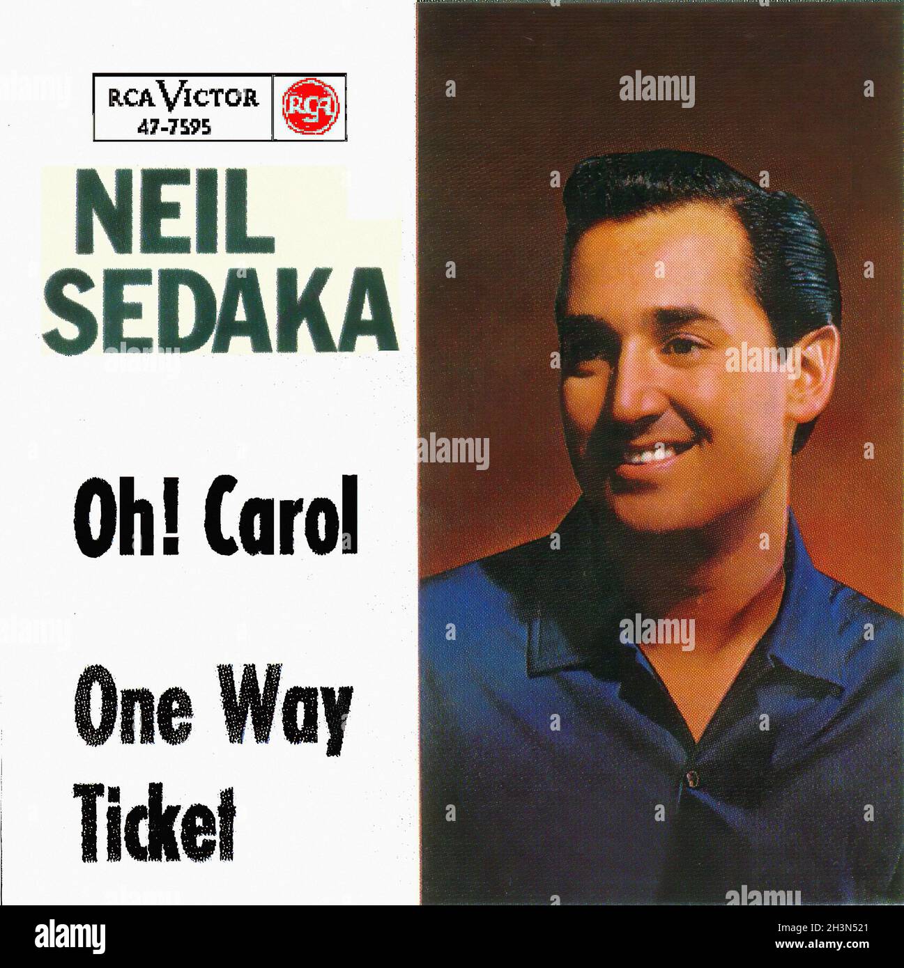 Vintage Vinyl Recording - Sedaka, Neil - Oh Carol - D - 1959 Stock ...