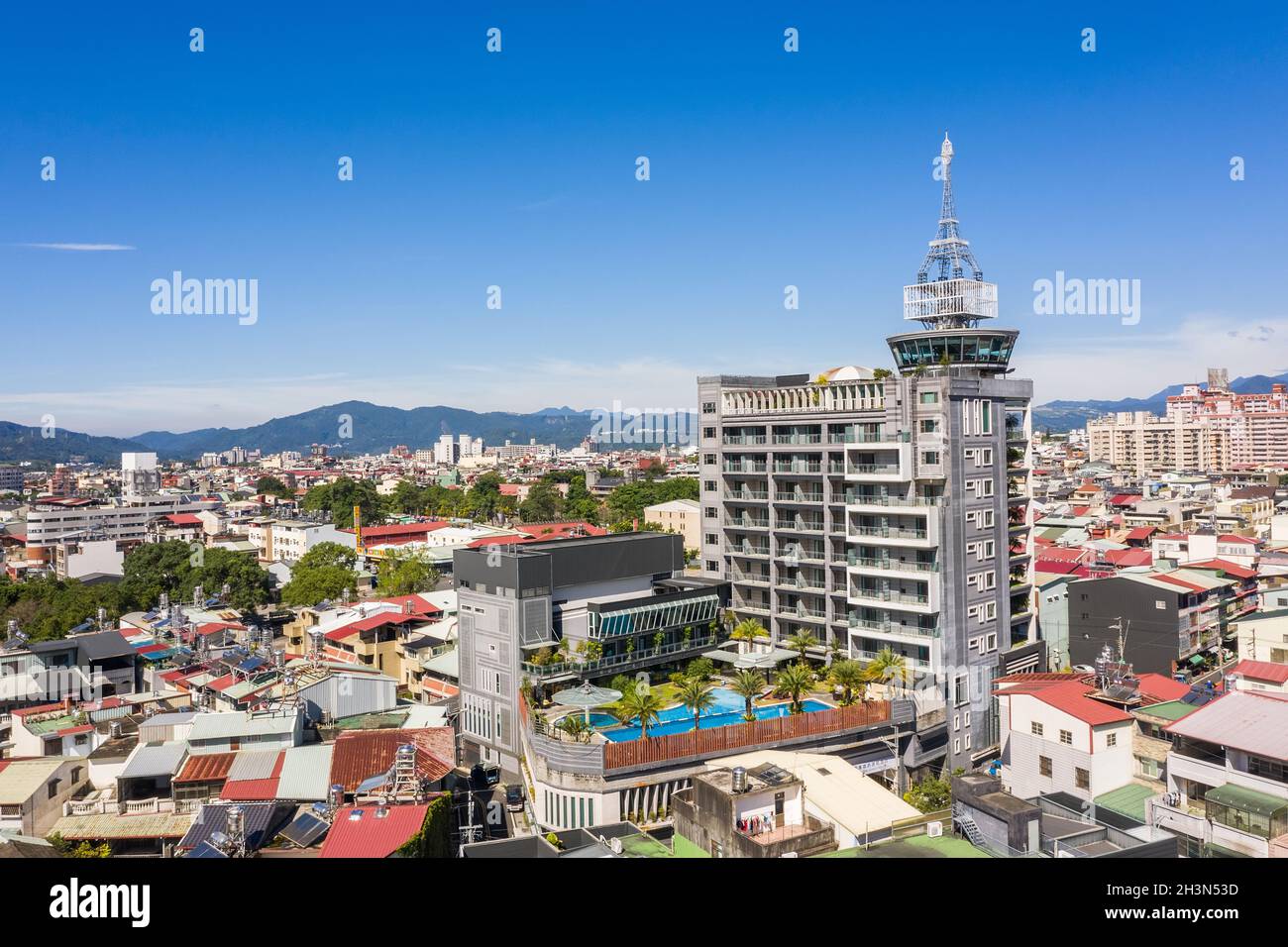 Aerial view of Puli town Stock Photo - Alamy