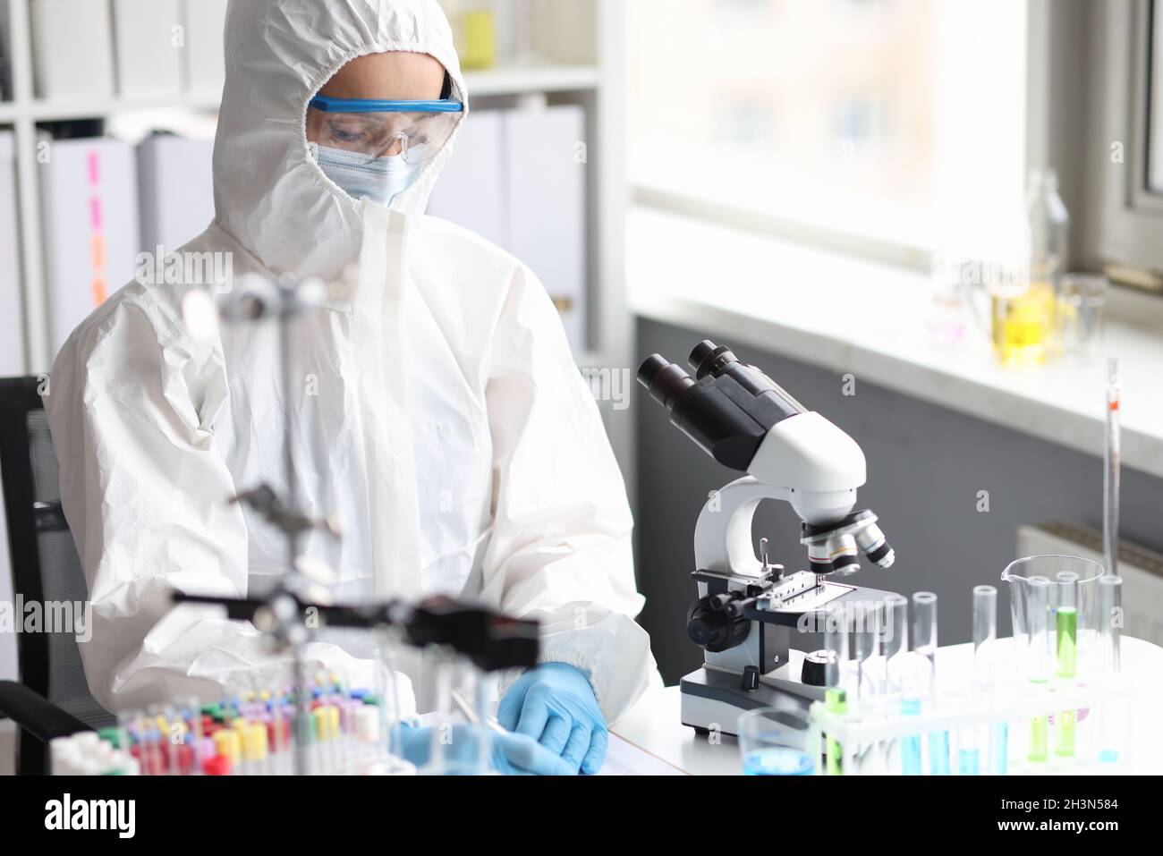 Laboratory suit gloves mask hi-res stock photography and images - Alamy