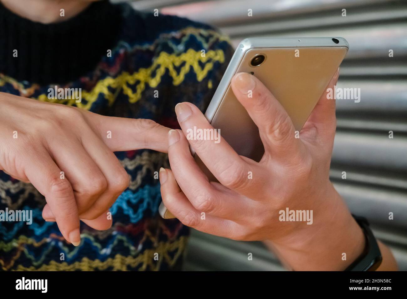 Woman hand using touchscreen display hi-res stock photography and ...