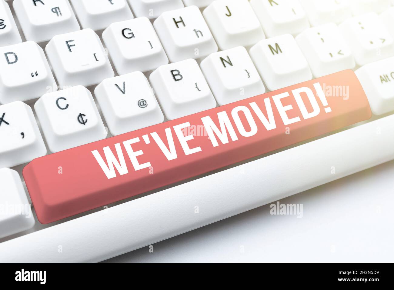 Conceptual display We Ve Moved, Business showcase To go from one ...