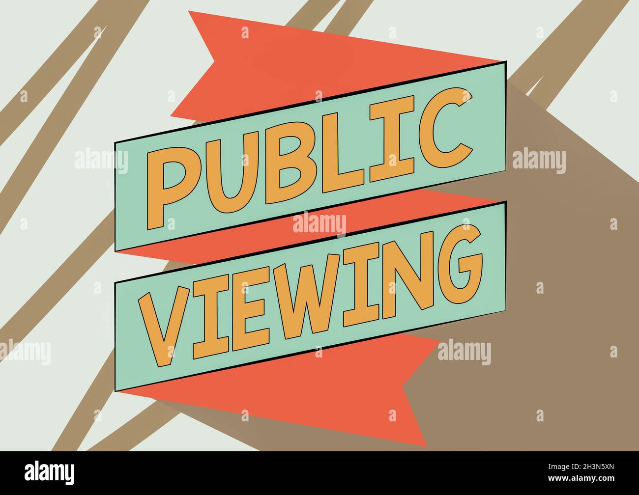 Text sign showing Public Viewing, Business overview Able to be seen or ...
