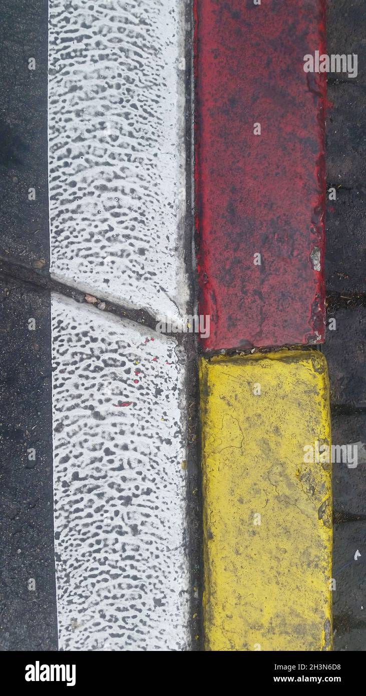 A multi colored curb Stock Photo - Alamy