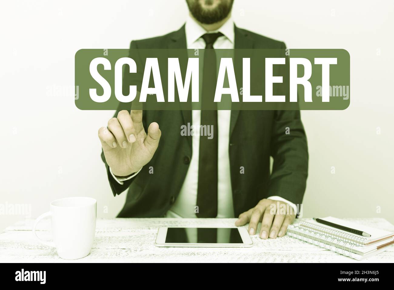 Text sign showing Scam Alert. Business overview unsolicited email that ...