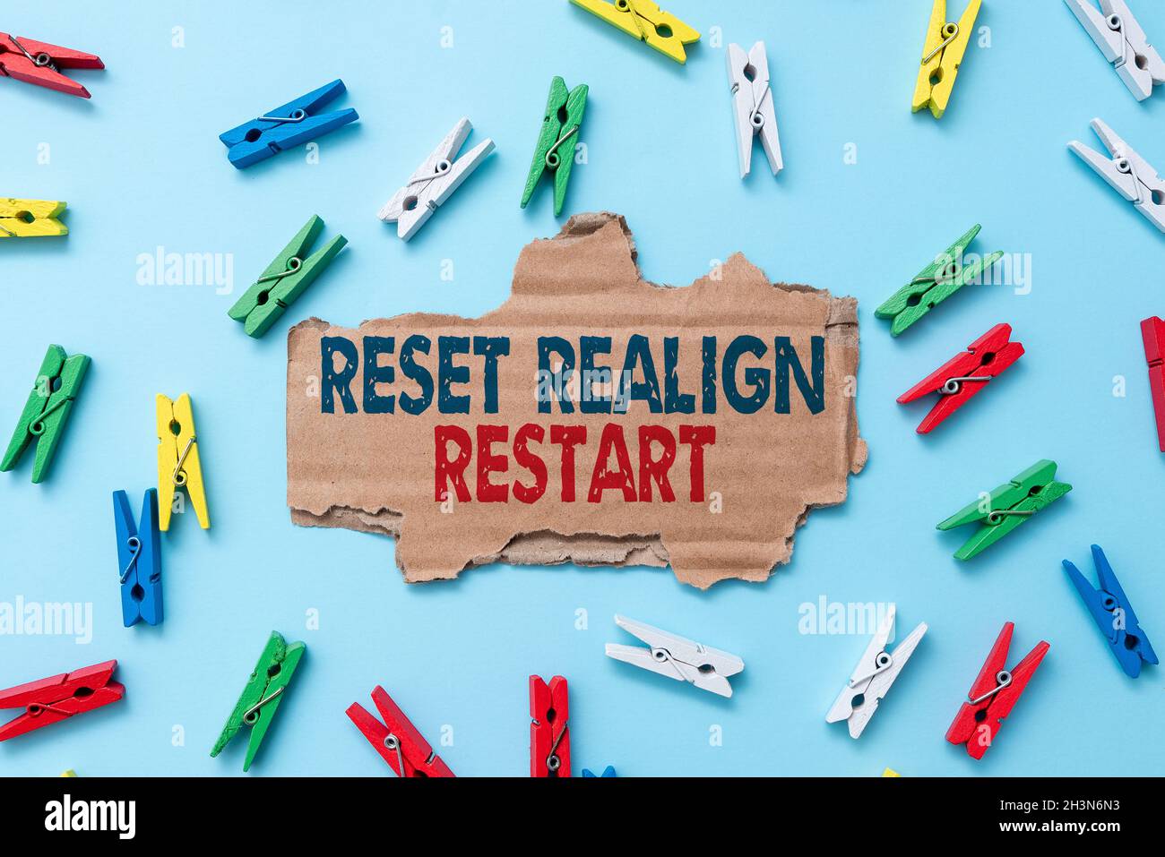 Inspiration showing sign Reset Realign Restart. Word Written on Life ...