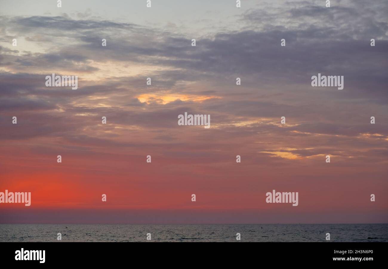 Texture sunset sky by the sea Stock Photo - Alamy