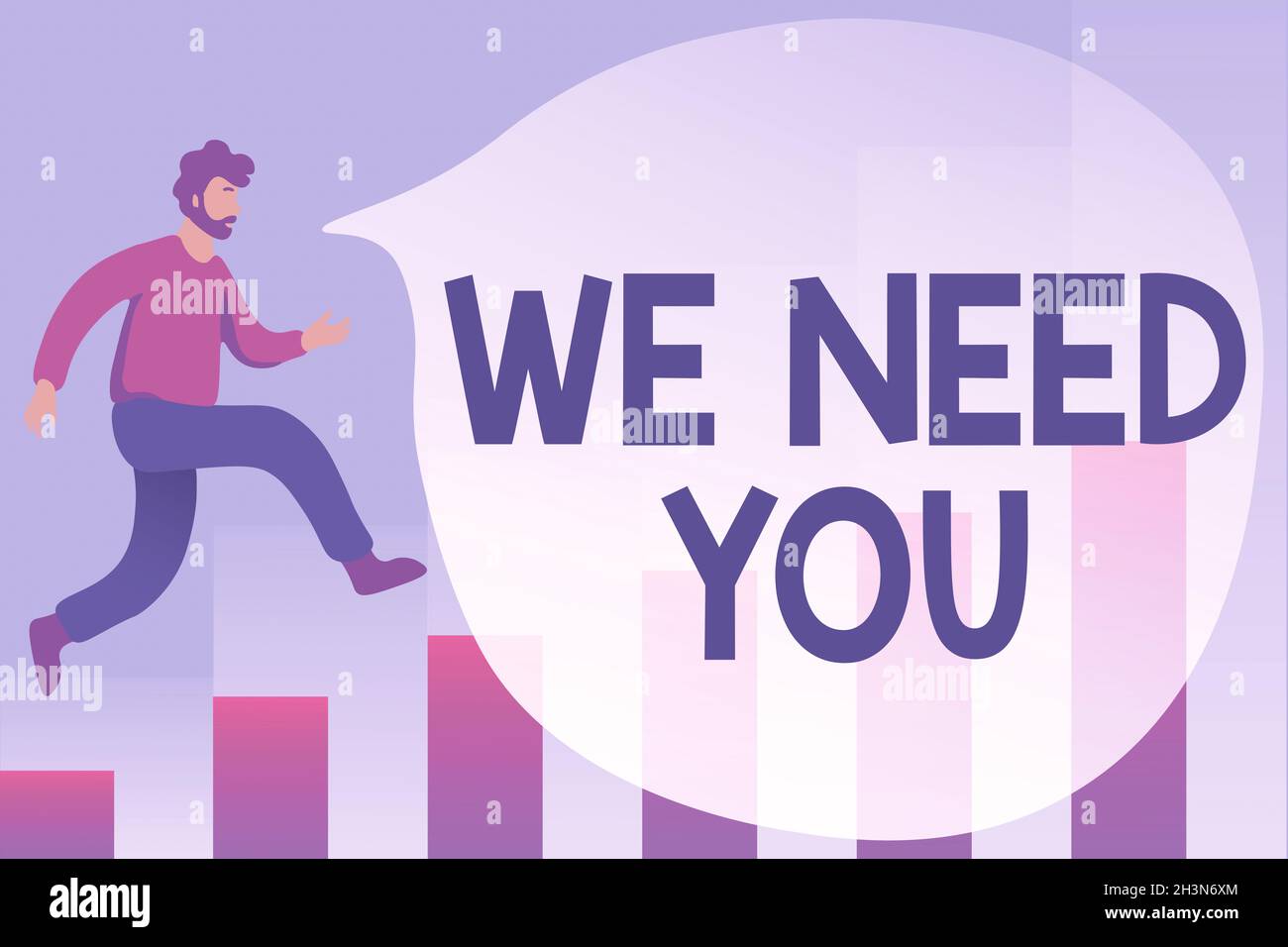 Text caption presenting We Need You. Concept meaning asking someone to ...