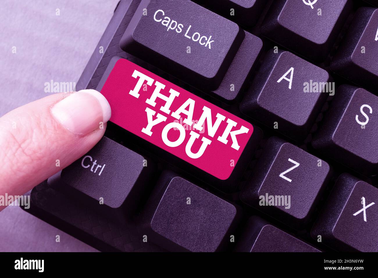 Sign displaying Thank You. Word Written on polite expression used when ...