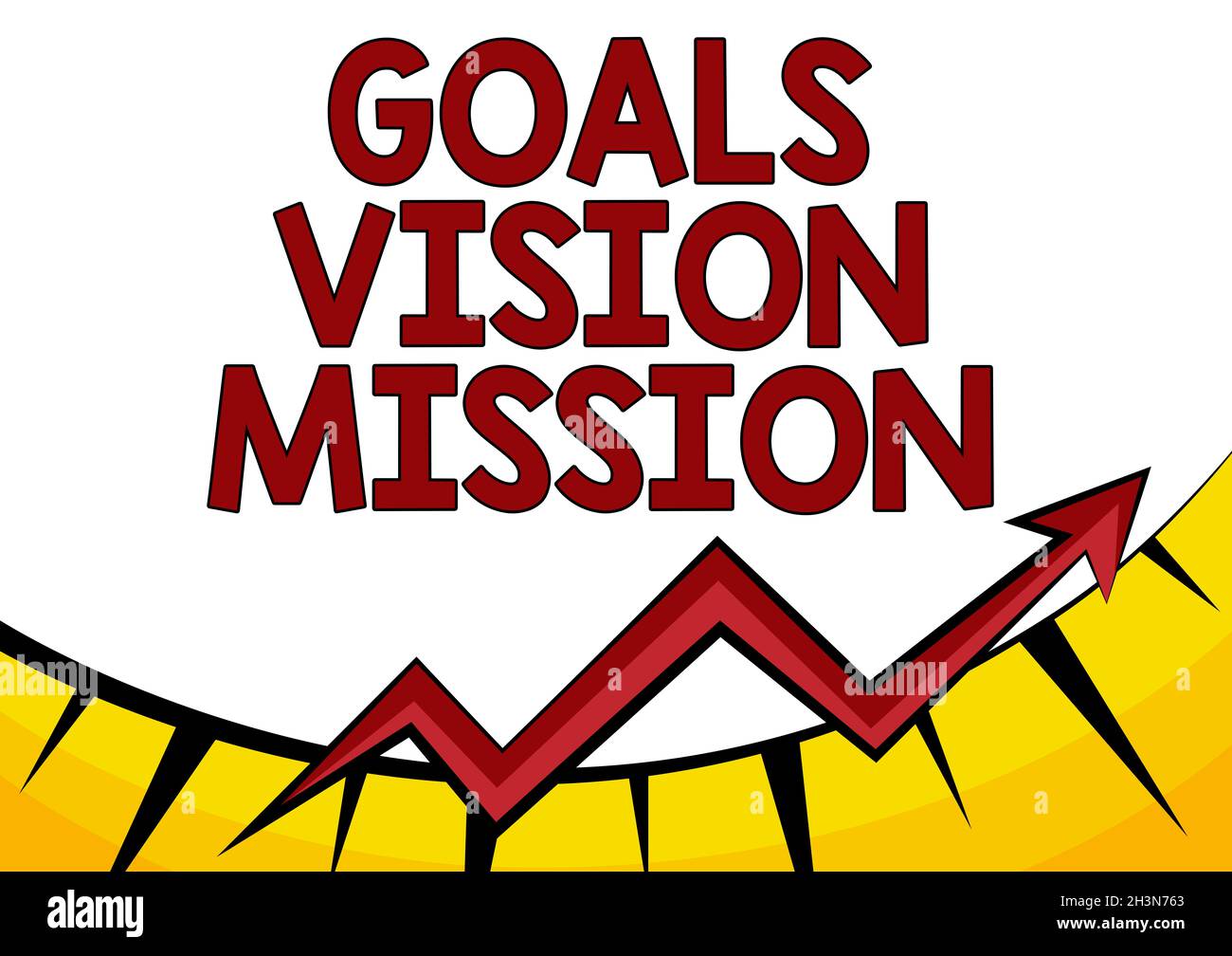 Hand writing sign Goals Vision Mission. Conceptual photo practical ...
