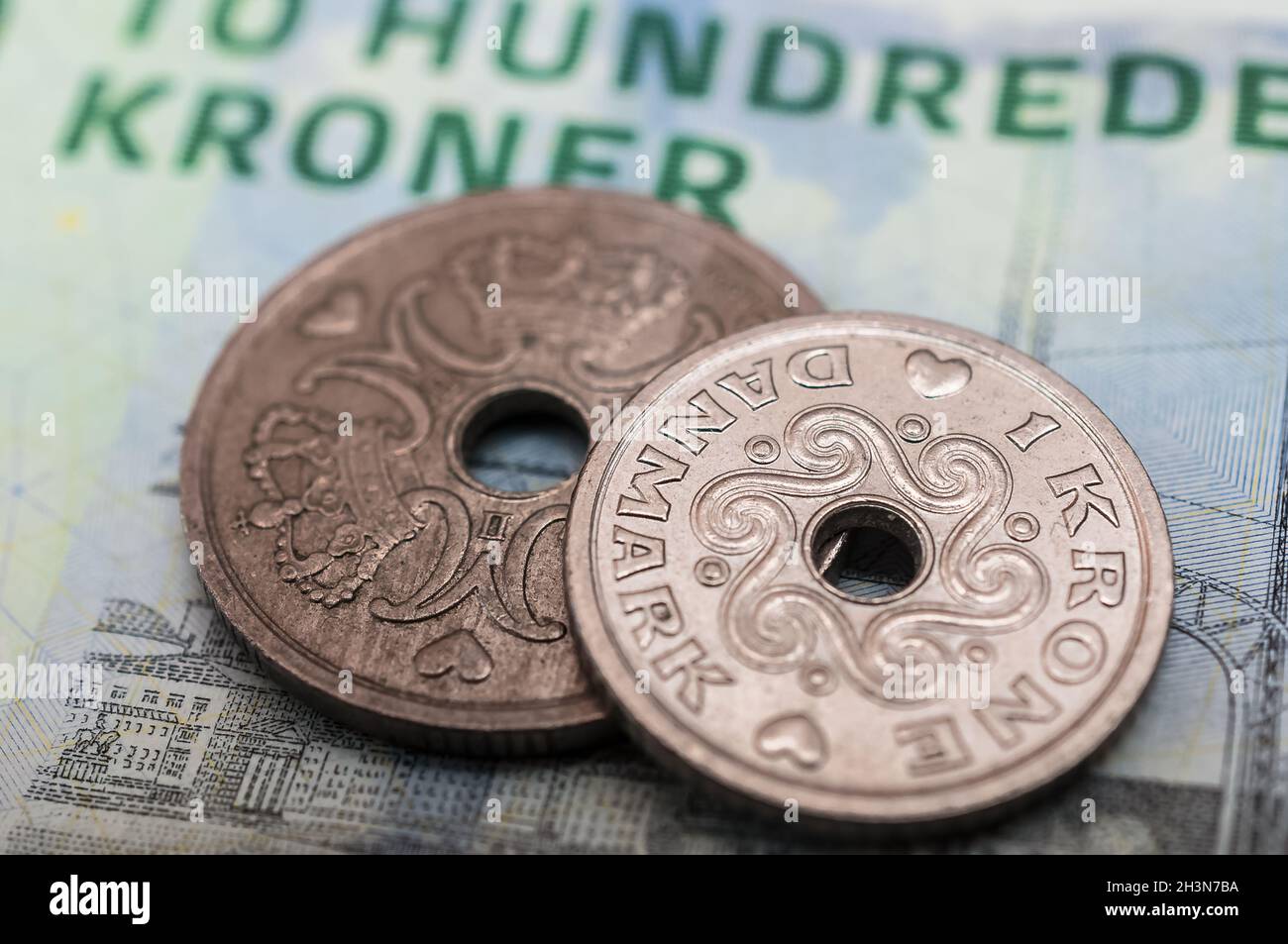 Danish kroner, currency from denmark in europe Stock Photo - Alamy