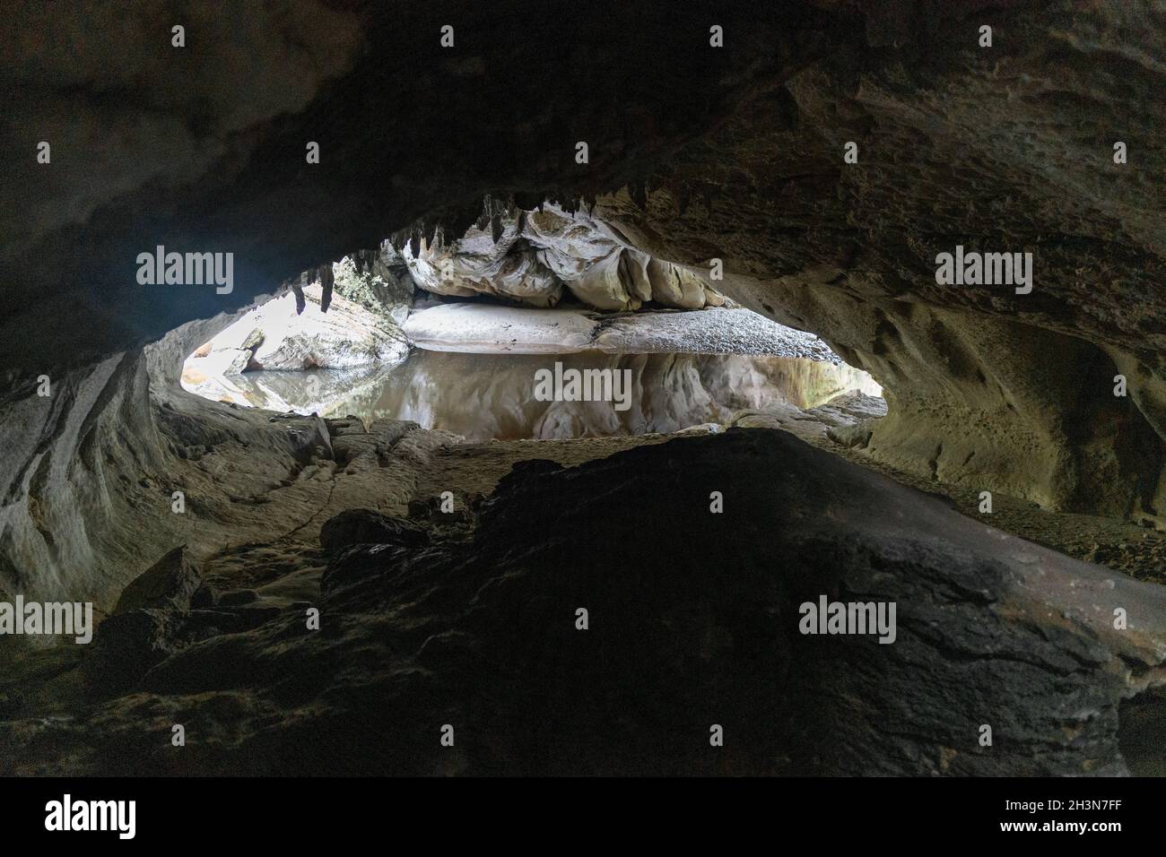 Moria Gate Arch in Opara Basin, South Island, NZ Stock Photo - Alamy
