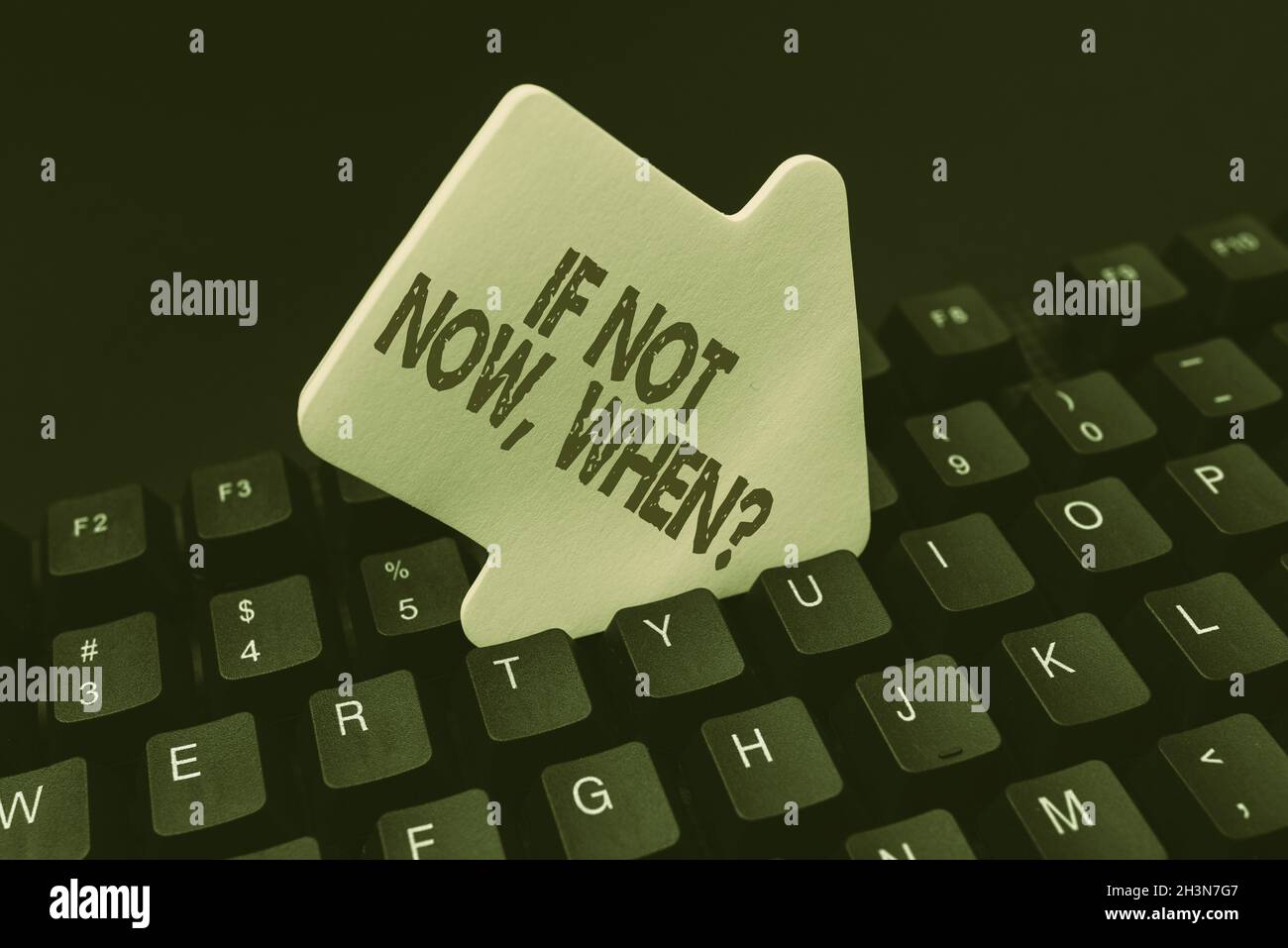 Text sign showing If Not Now When Question. Internet Concept start ...