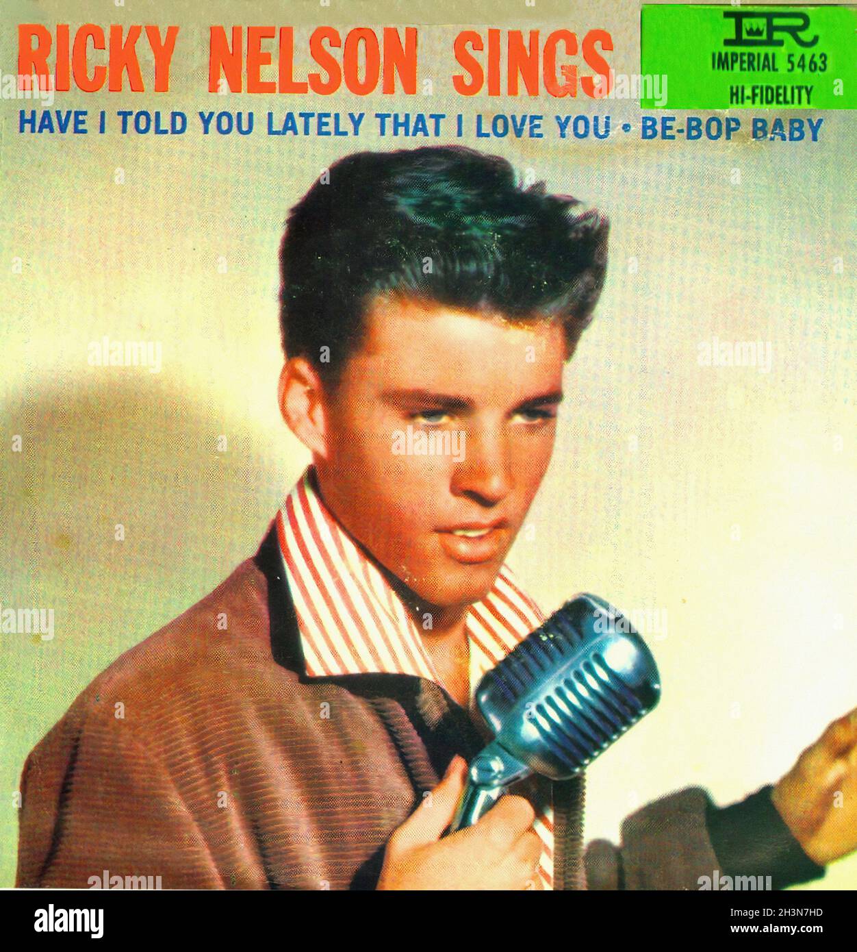 Vintage Vinyl Recording - Nelson, Ricky - Be Bop Baby - D - 1960 Stock ...