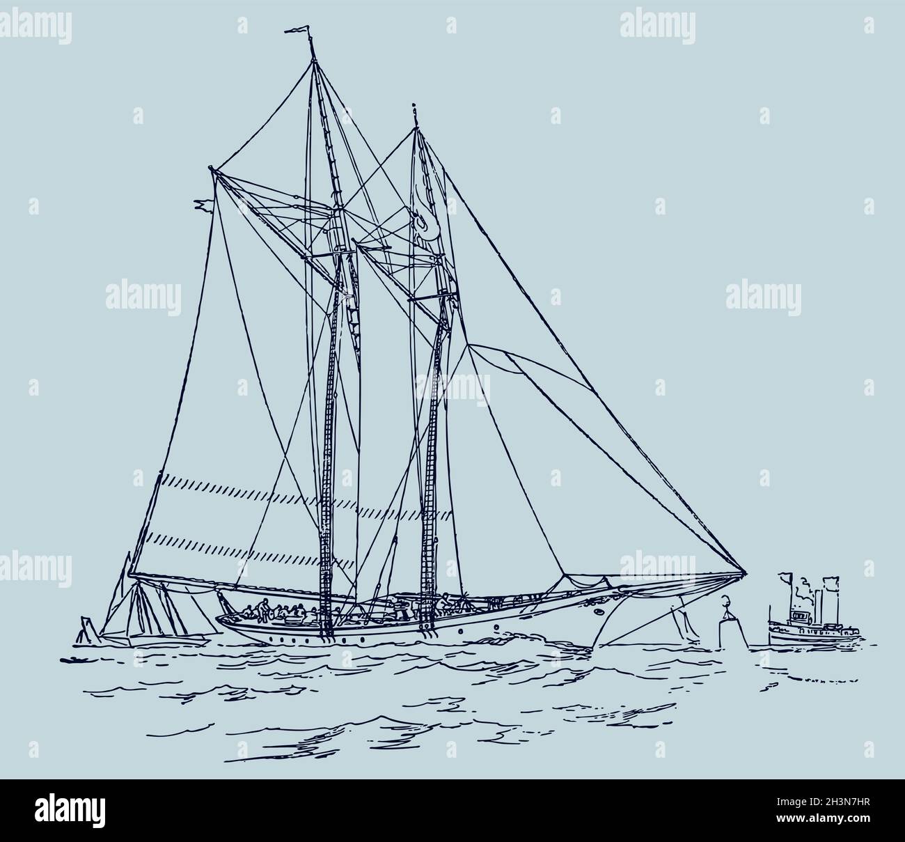 Light schooner Stock Vector Images - Alamy