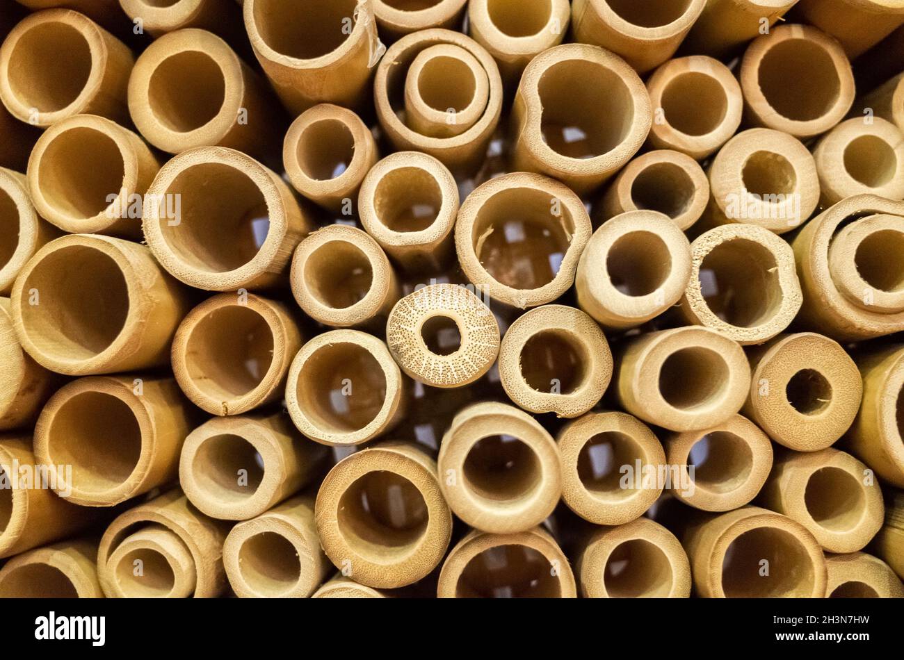 Yellow bamboo craft background Stock Photo - Alamy