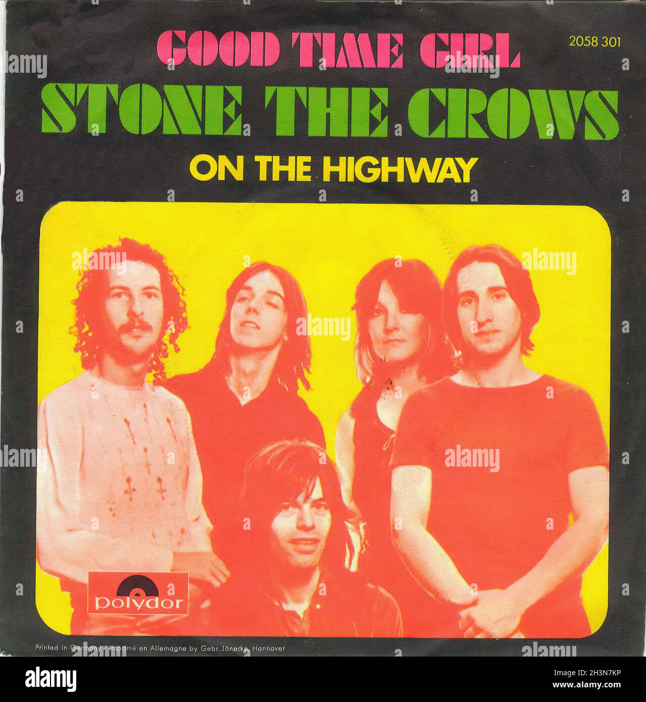 Vintage Vinyl Recording - Stone The Crows - Good Time Girl -1972 Stock ...