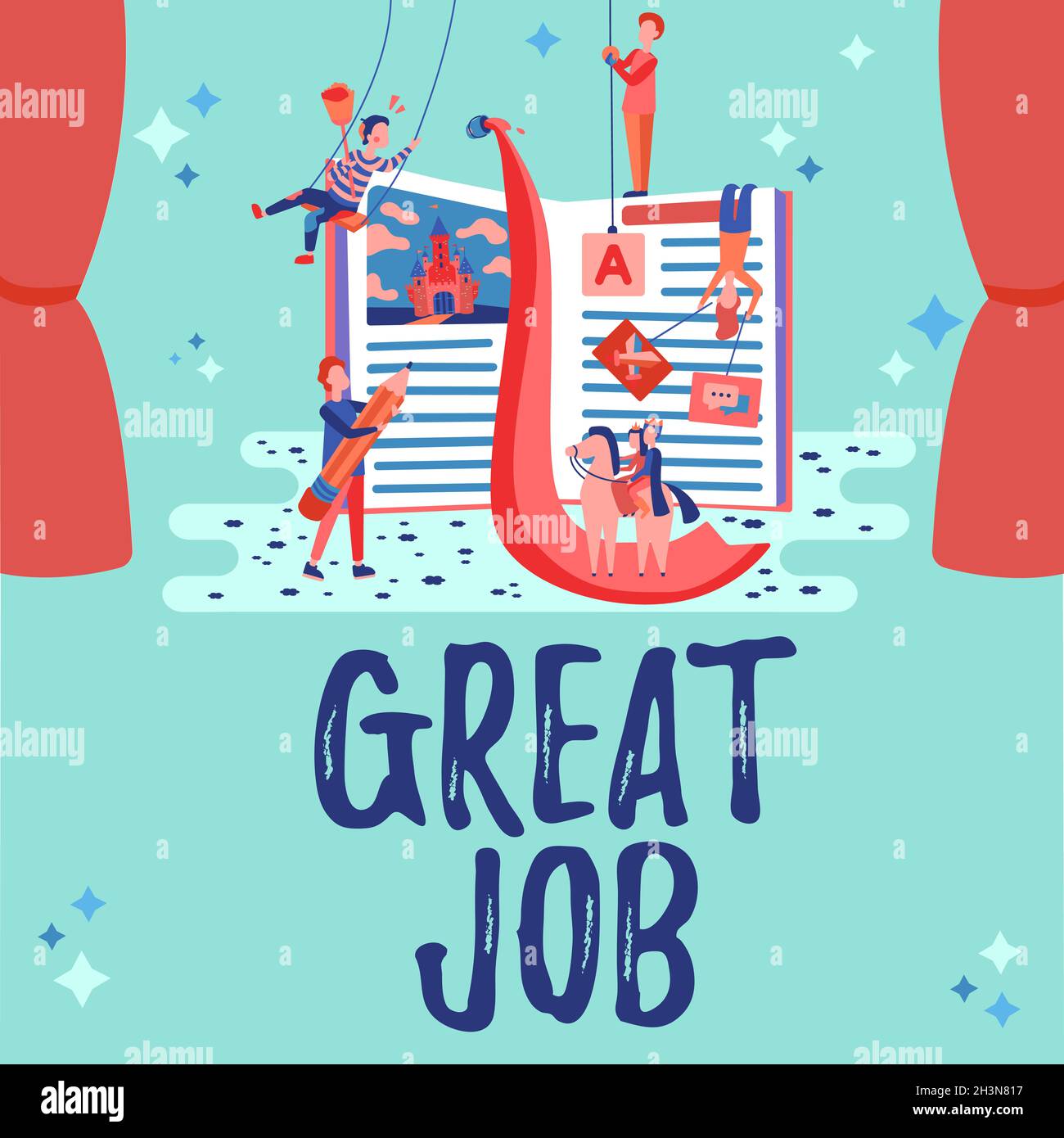 Writing displaying text Great Job. Business concept used praising ...