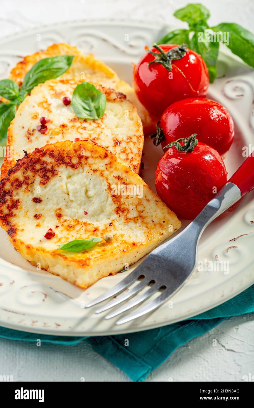 Traditional cyprus halloumi cheese hi-res stock photography and images ...