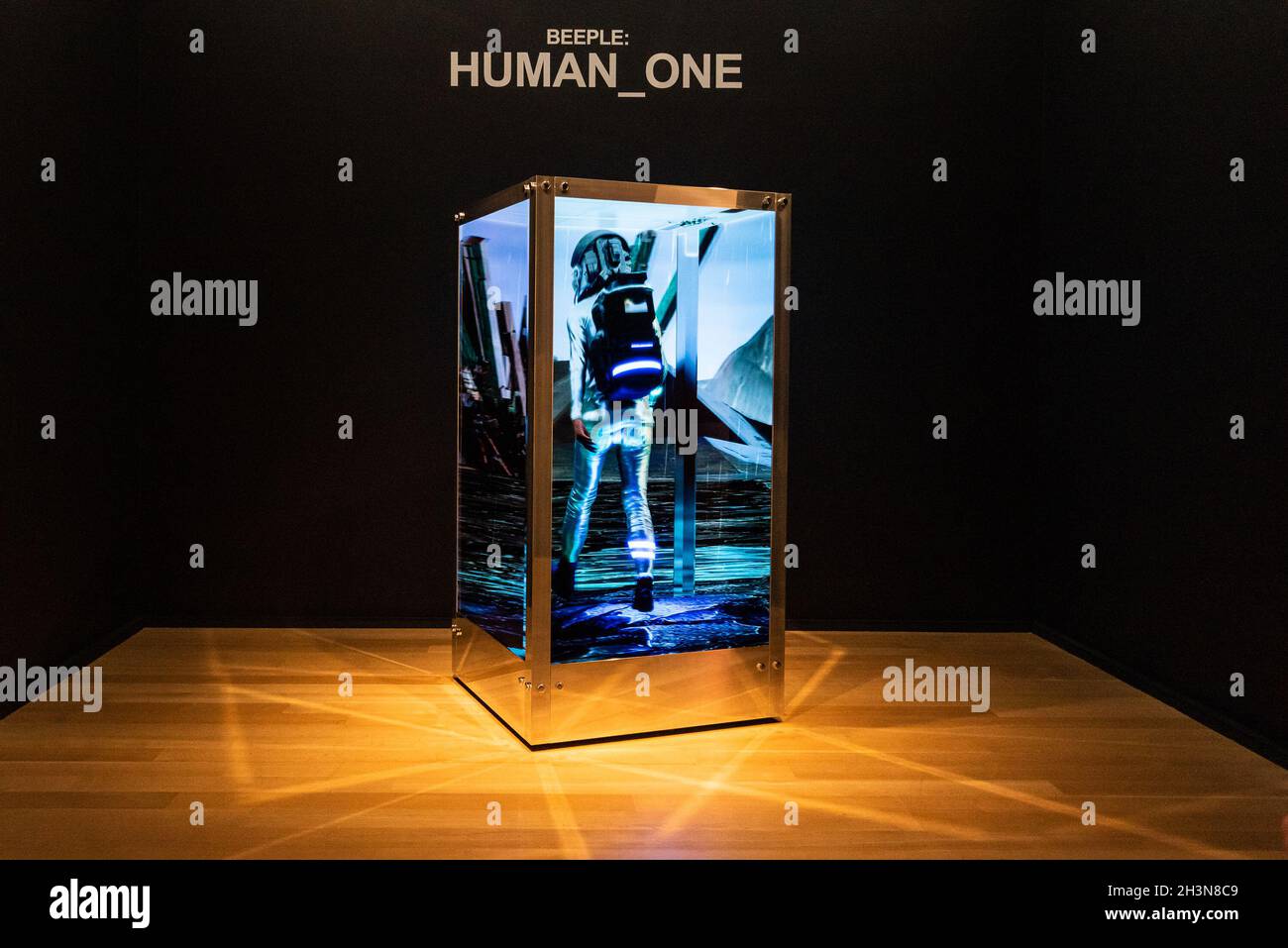 New York, USA. 29th Oct, 2021. Human One, a kinetic video sculpture by ...