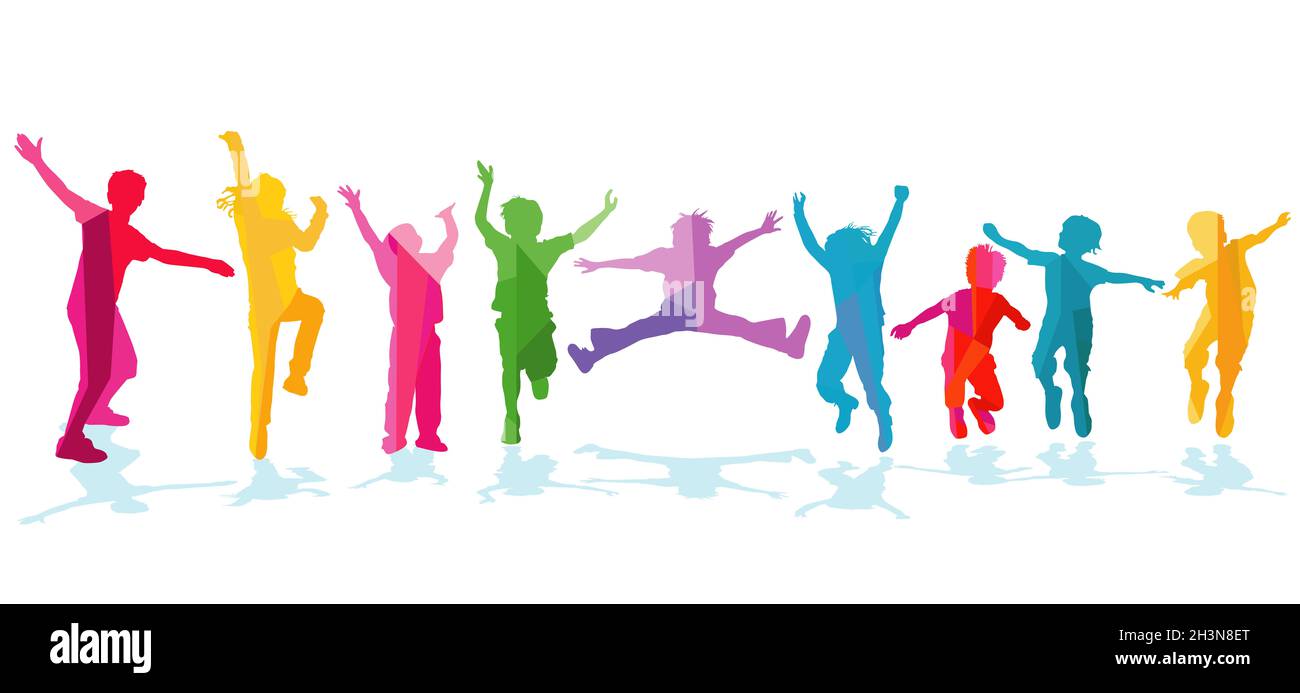 Happy children rejoice and cheer Stock Photo - Alamy