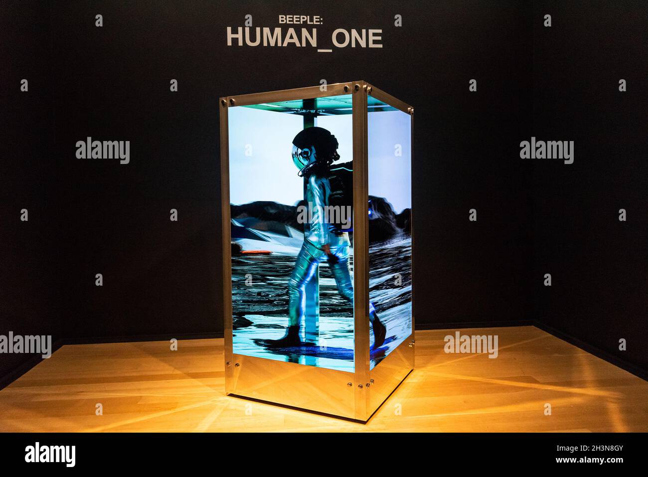 New York, USA. 29th Oct, 2021. Human One, a kinetic video sculpture by ...