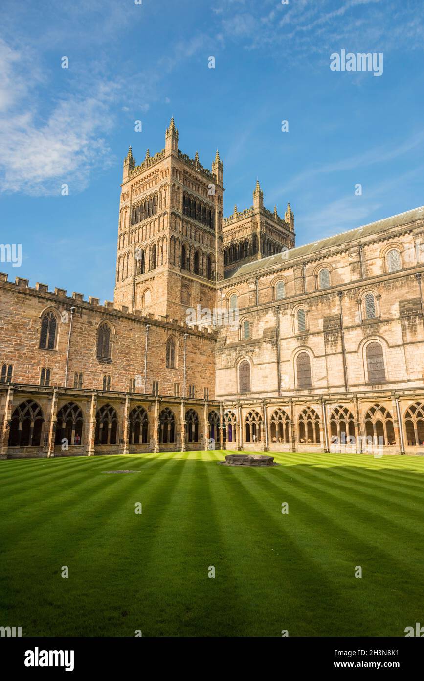 External view of the historic Durham Cathedral in County Durham England ...