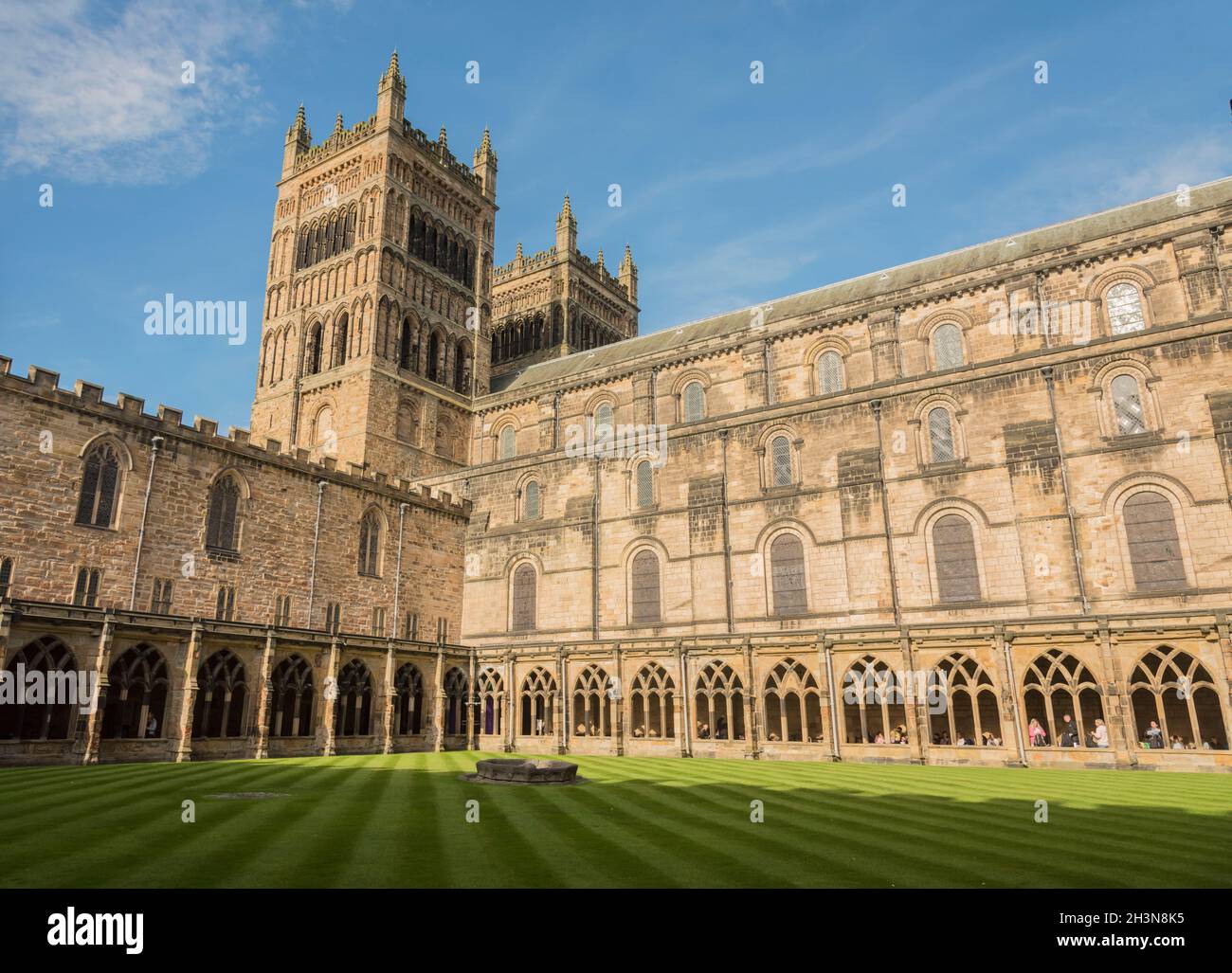 External view of the historic Durham Cathedral in County Durham England ...
