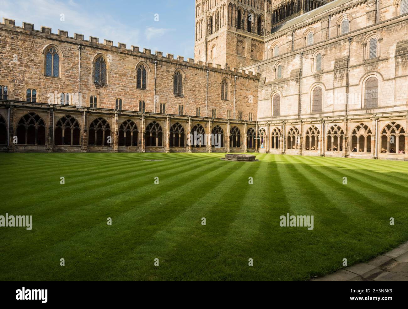 External view of the historic Durham Cathedral in County Durham England ...