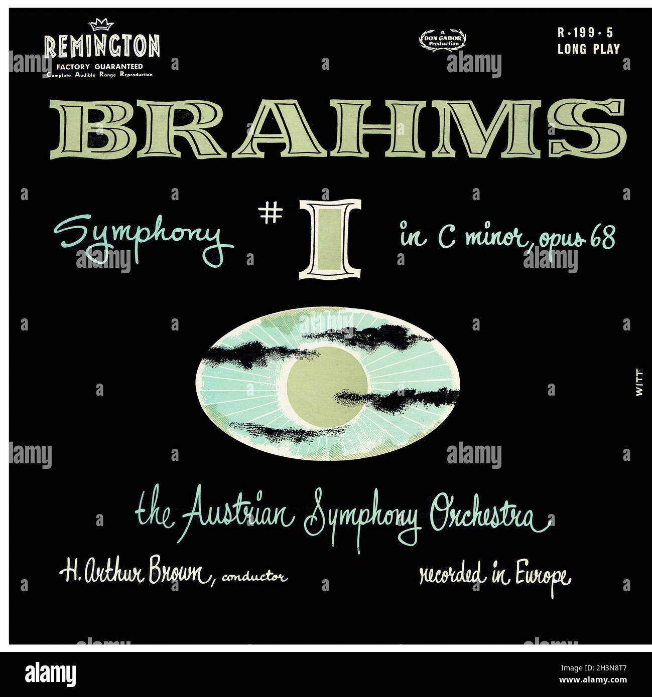 Brahms Symphony 1 - Brown Remington 1 - Classical Music Vintage Vinyl ...
