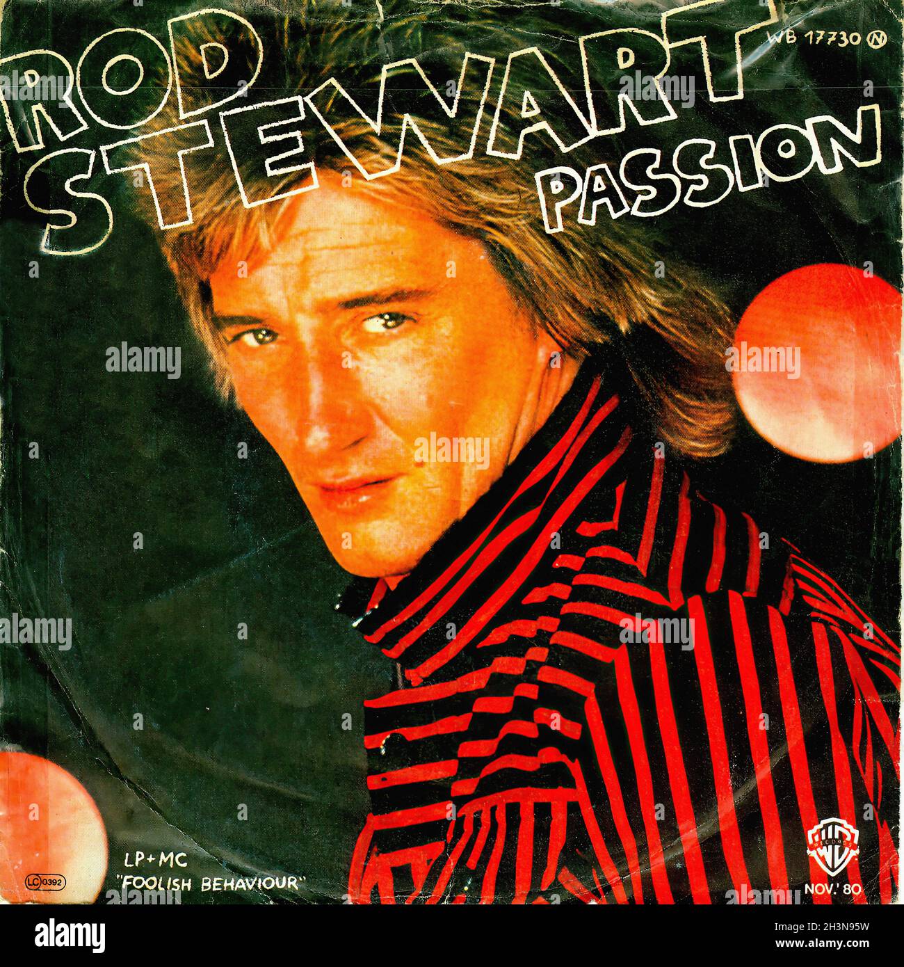 Vintage Vinyl Recording - Stewart, Rod - Passion - D - 1980 Stock Photo ...