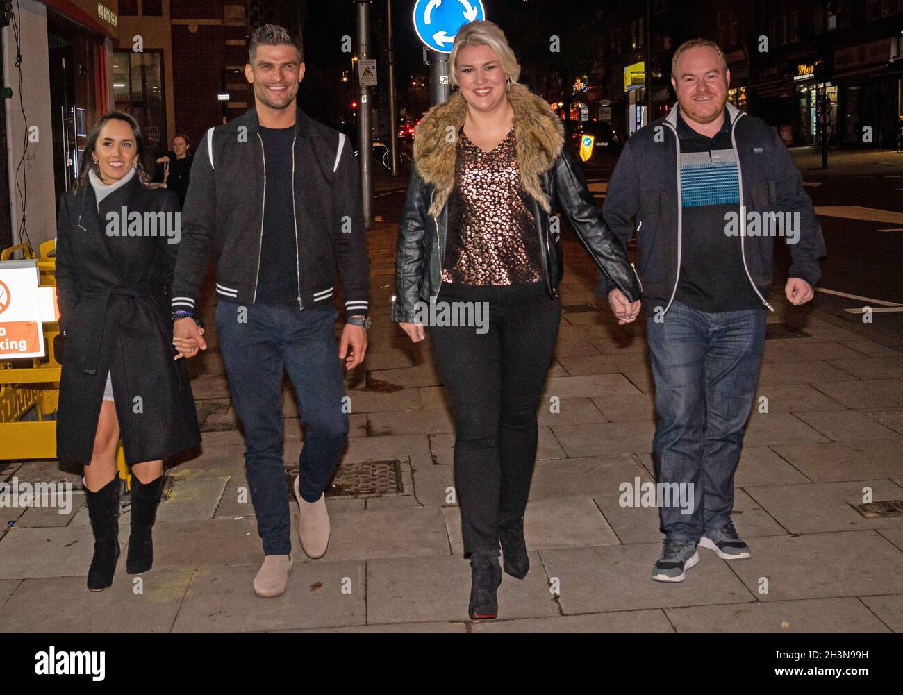 Strictly Come Dancing contestants Sara Davies (second right) and Aljaz ...