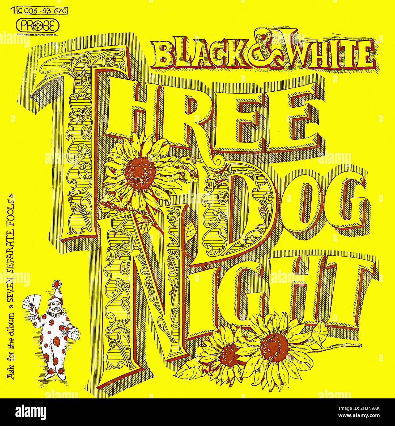 Vintage Vinyl Recording - Three Dog Night - Black & White - D - 1972 ...
